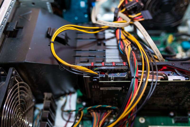 Opened Computer System Unit. Isolated On A White Background Stock Photo ...
