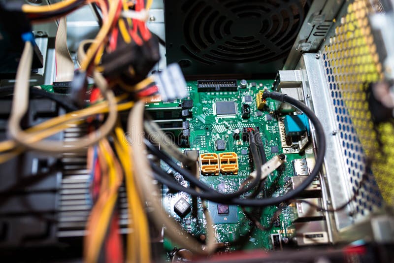 Opened Personal Computer , Visible Components Stock Photo - Image of ...