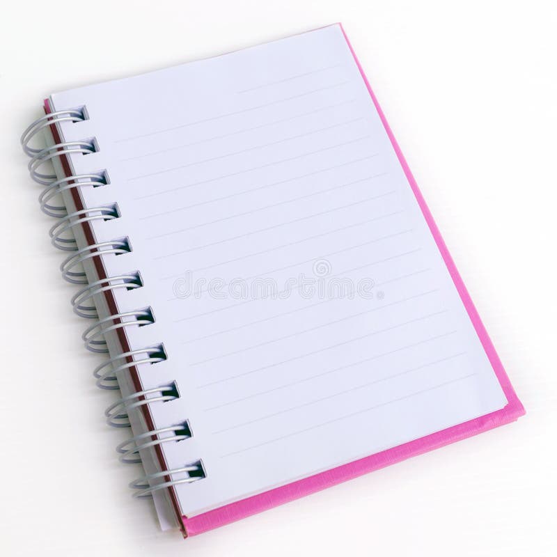 Opened pink note book stock photo. Image of notebook - 60187238