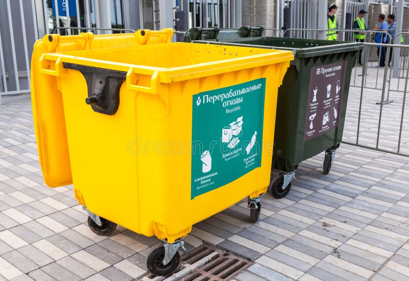 Containers with Garbage and Different Rubbish Editorial Photo - Image ...