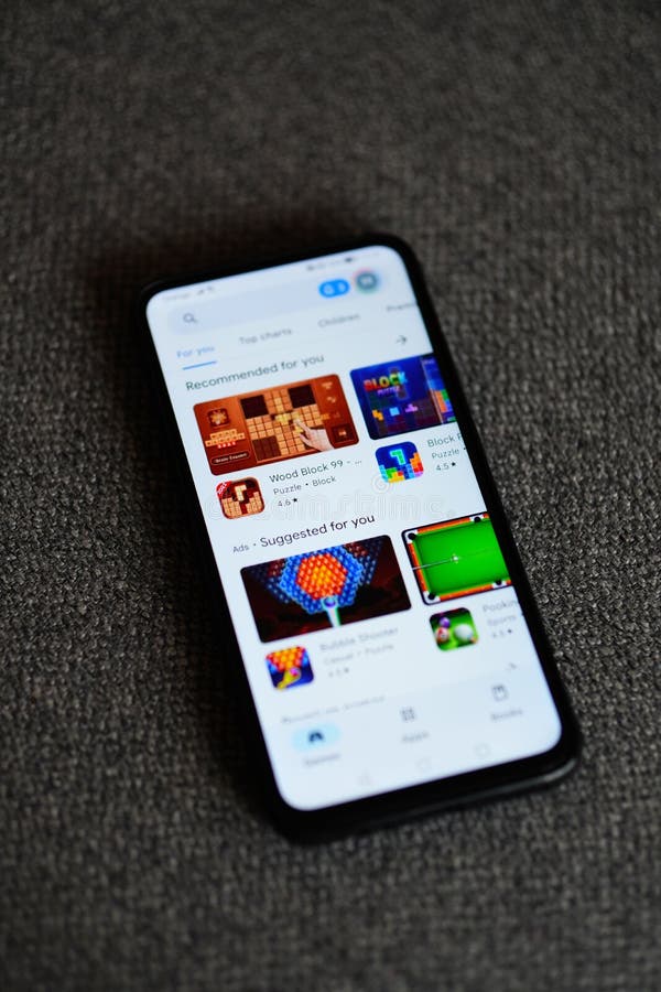 Opened Play Store Application on a Huawei Smartphone Editorial Stock ...