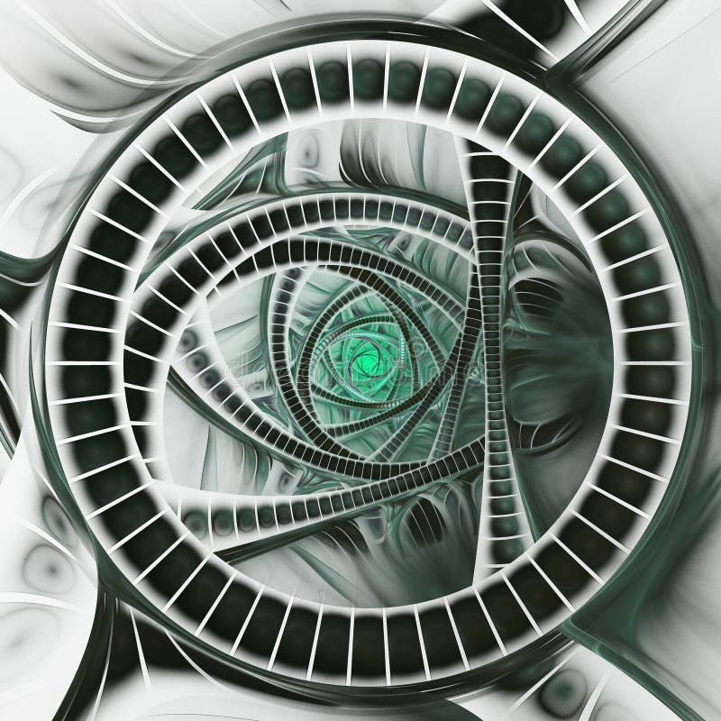 Opened Portal. Computer-generated Image Stock Illustration ...