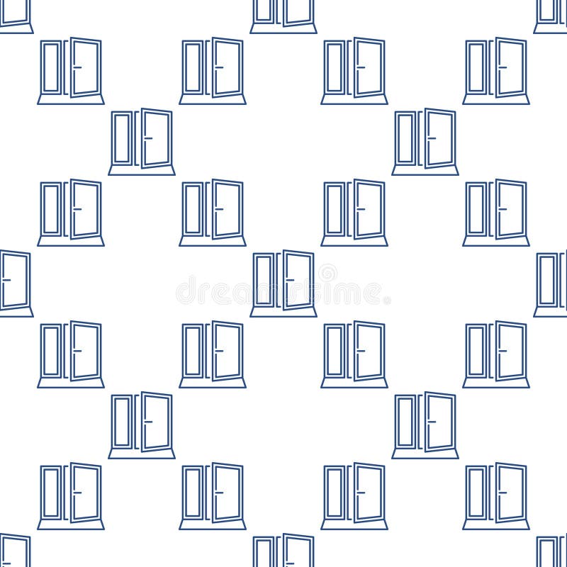 Opened Portal Vector Freedom Linear Seamless Pattern Stock Illustration ...