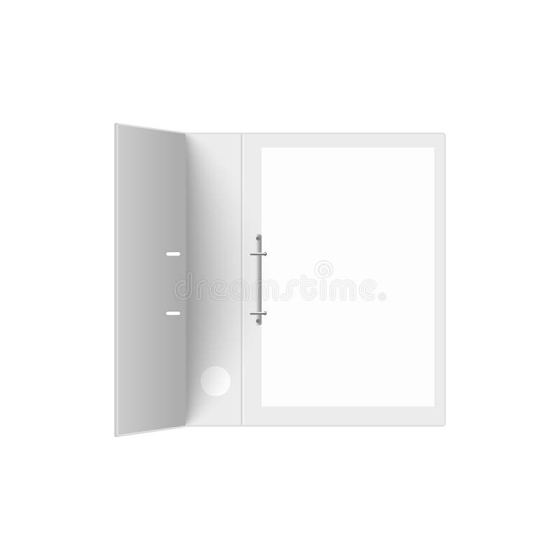 Opened Realistic White Ring Binder for Office Documents Stock Vector ...