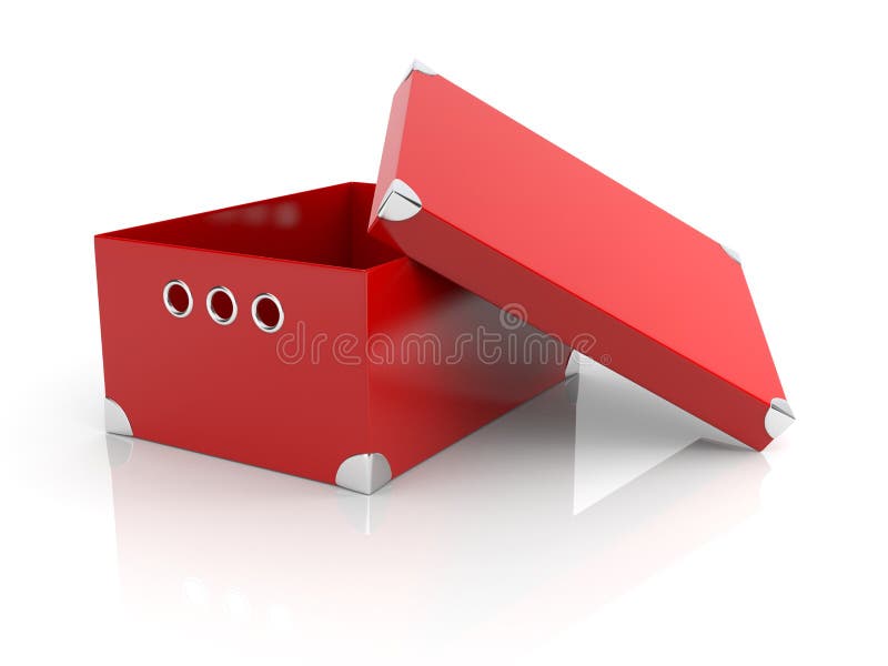 Opened red box stock illustration. Illustration of delivery - 32052181