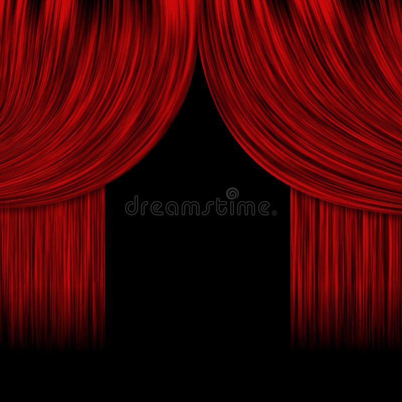 Red Draped Stage Background Stock Illustration - Illustration of actor ...