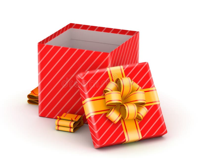 Open red gift box stock vector. Illustration of empty - 27843035