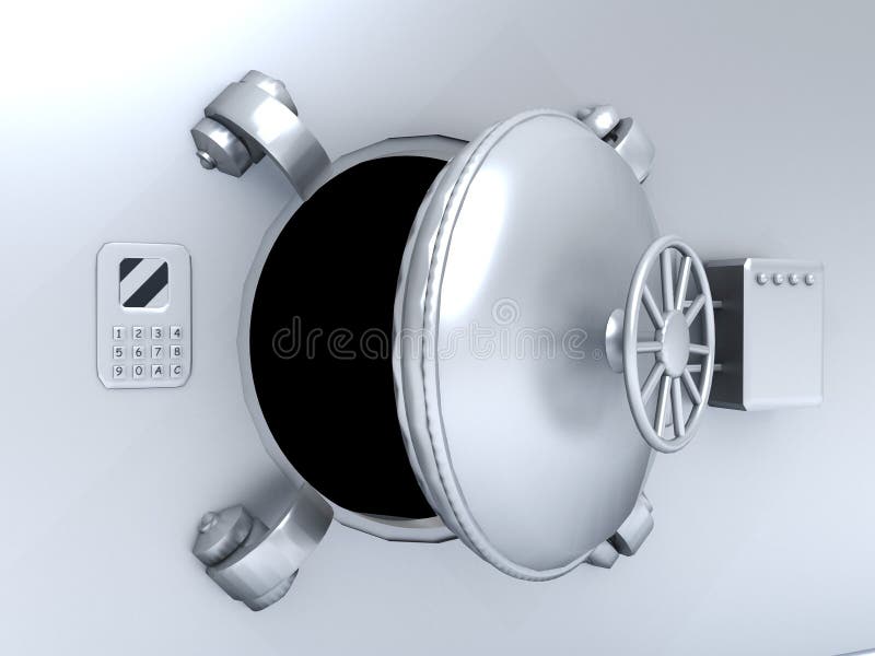 Opened safe stock illustration. Illustration of bank - 12704814