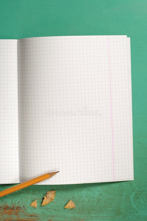 Opened school notebook stock photo. Image of writing - 57987290