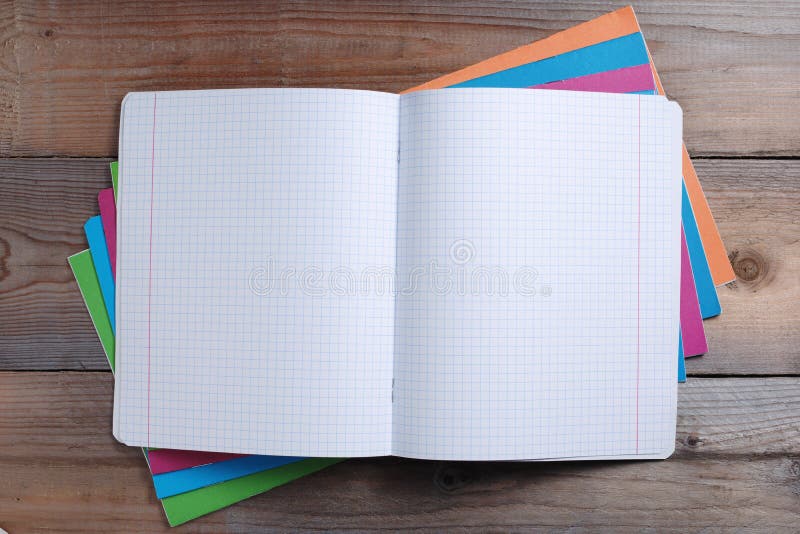 School Notebook with Pencil Stock Image - Image of wooden, view: 123592611