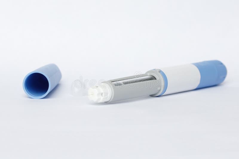 Opened Self Injection Pen Macro. Insulin or Semaglutide Stock Photo ...