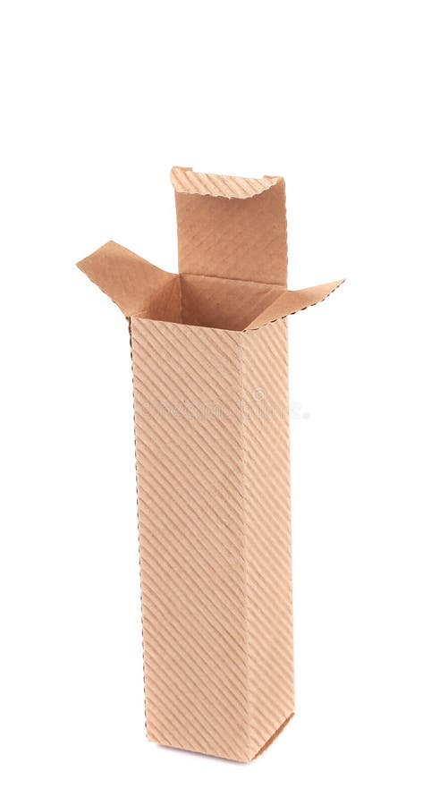 Opened Small Cardboard Box. Stock Photo - Image of mail, isolated: 40309334