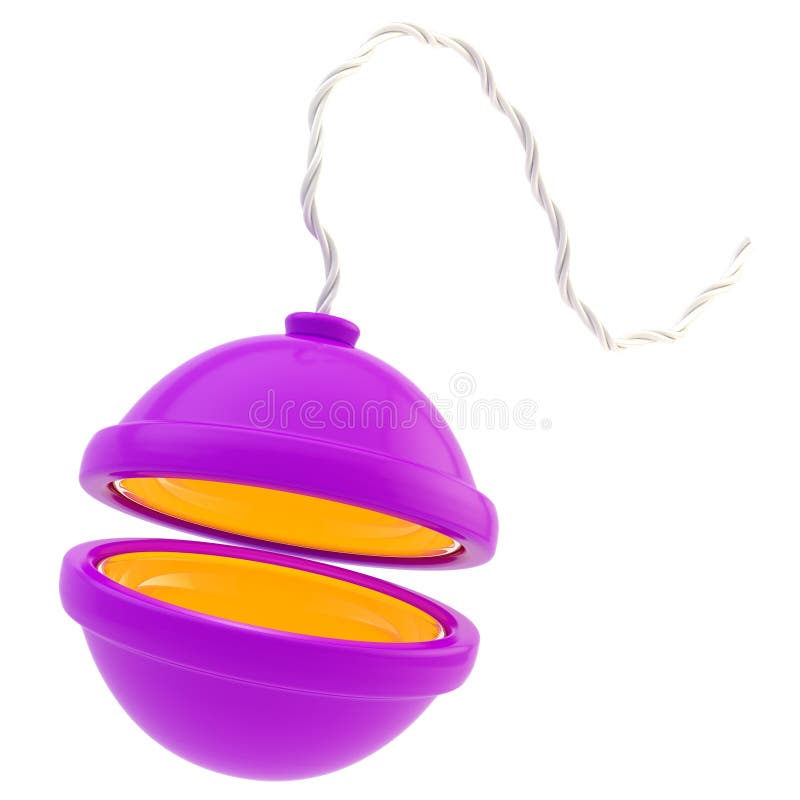 Opened Spherical Bomb Isolated Stock Illustration - Illustration of ...