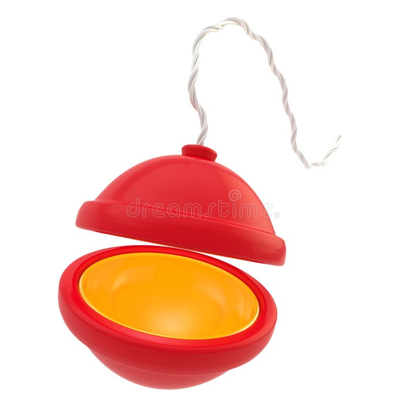 Opened Spherical Bomb Isolated Stock Illustration - Illustration of ...