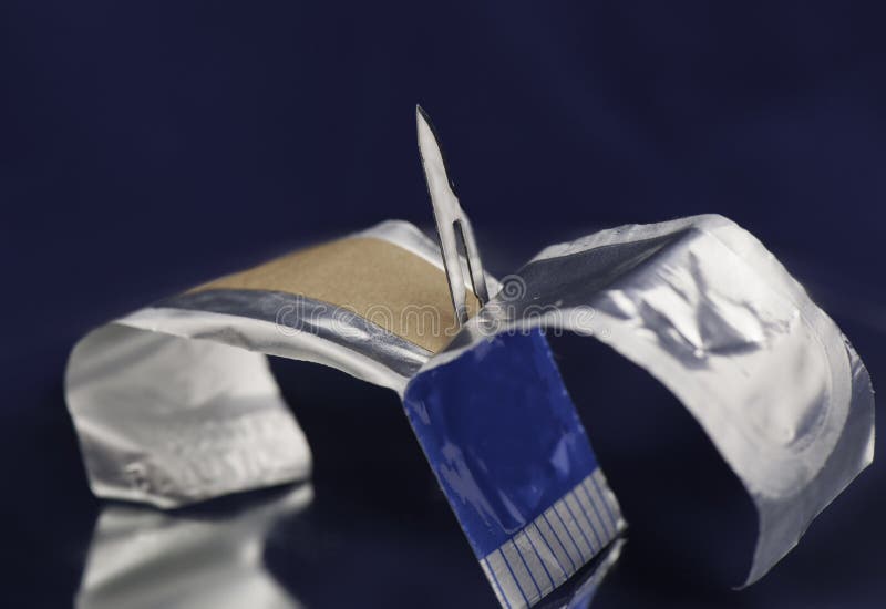 Opened Sterile Package Containing Surgical Scalpel Blade Stock Image ...