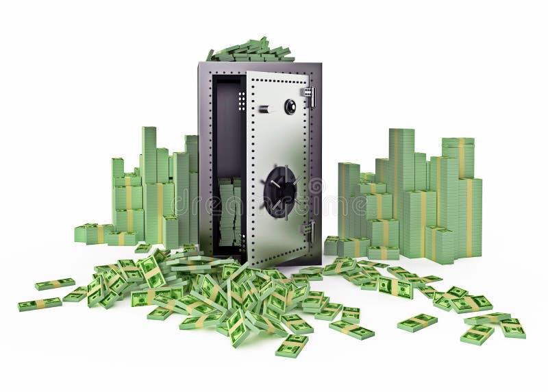 Opened strongbox stock image. Image of coin, currency - 53765707