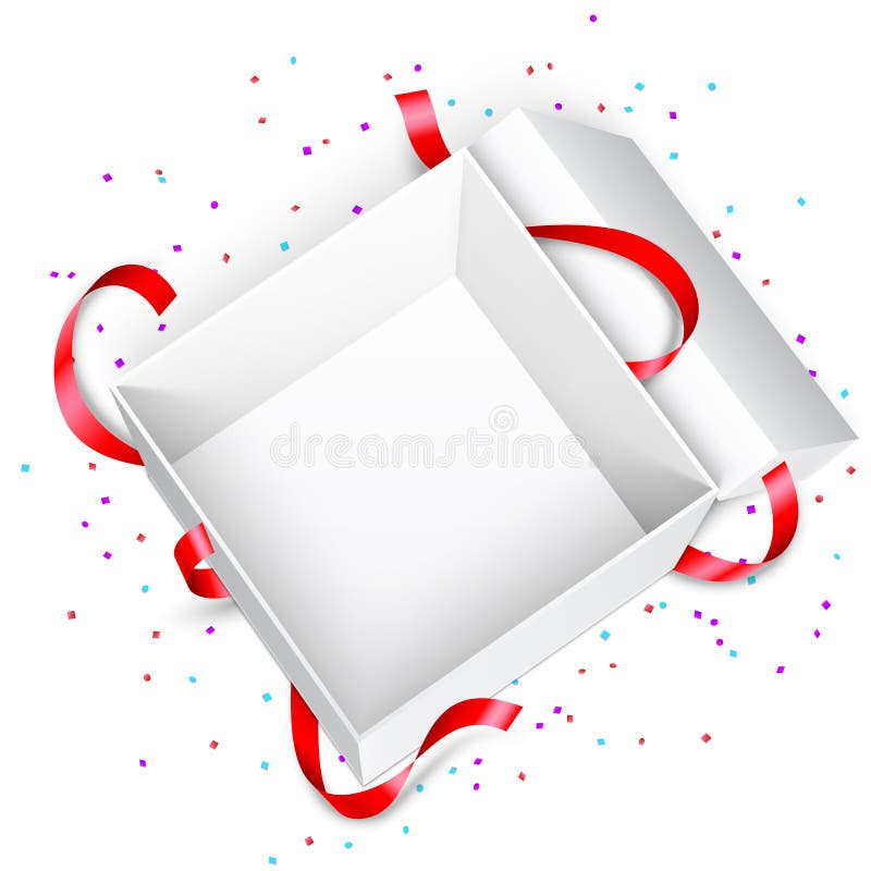 Opened Surprise Box stock vector. Illustration of holiday - 125237847