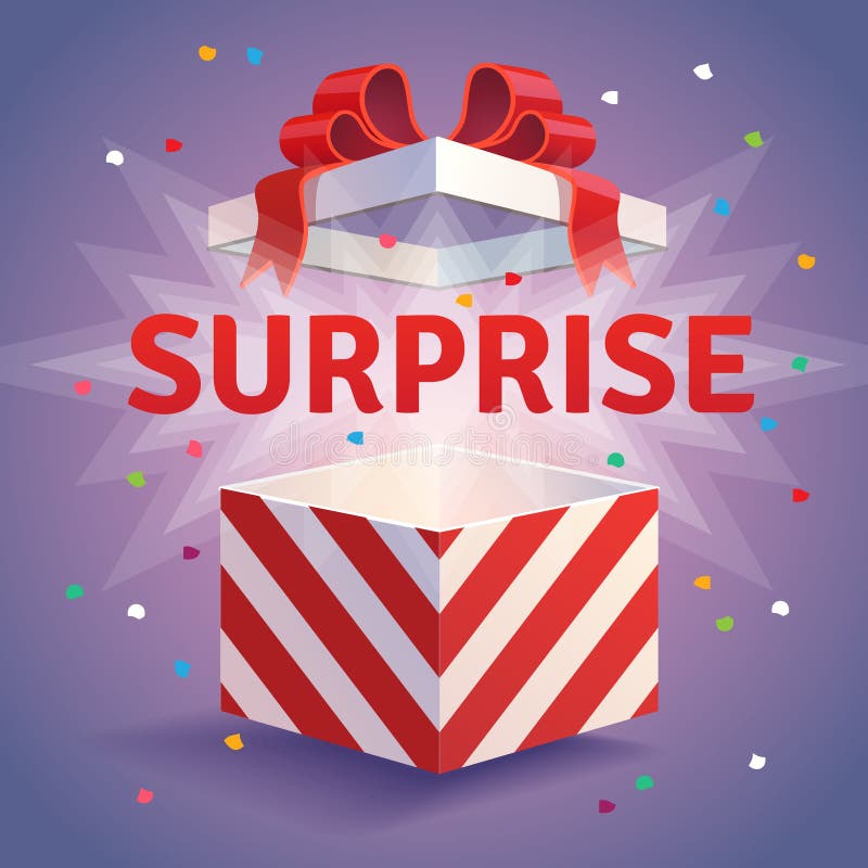 Surprise Gift for Christmas Vector Stock Vector - Illustration of ...