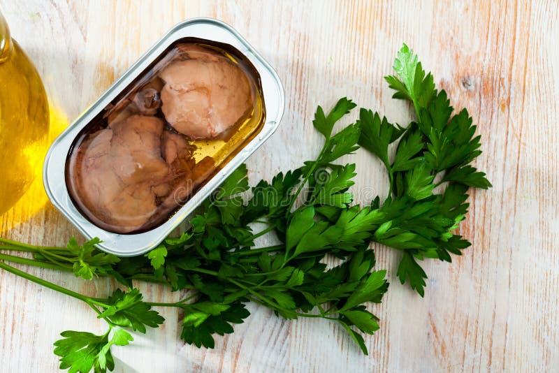 Tin Can of Smoked Cod Liver Stock Photo - Image of tapas, prepared ...