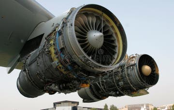 Opened two aircraft engine stock image. Image of motor - 5849993