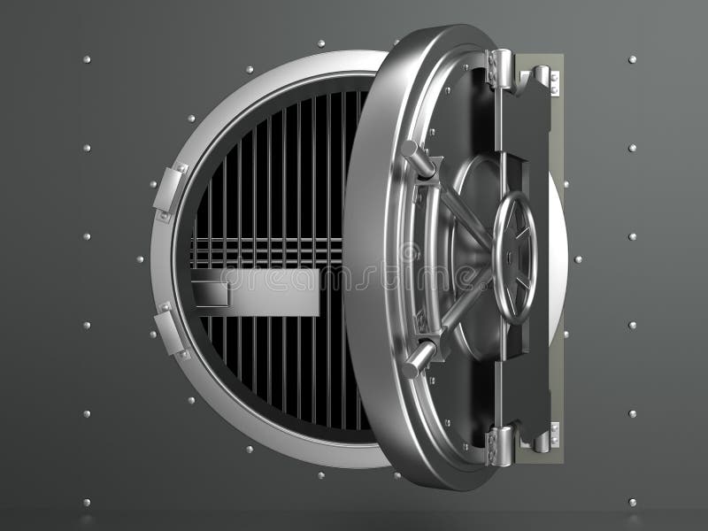 Opened vault door stock illustration. Illustration of warehouse - 53105796