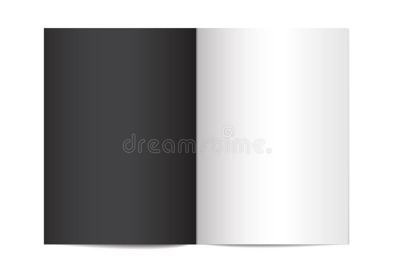 Opened Vertical Magazine, Brochure or Notebook Template on White ...