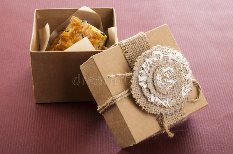 Opened Vintage Box with Cookies Stock Image - Image of gift, decorative ...