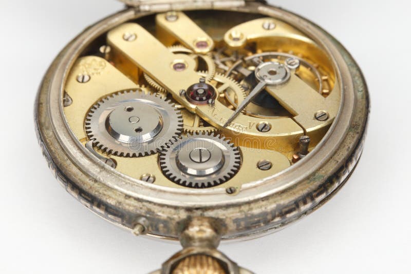 Opened watch stock image. Image of clock, machinery, metal - 36329245