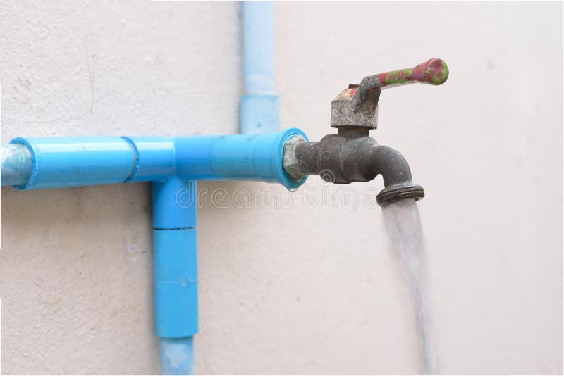 Opened Water tap stock photo. Image of isolated, liquid - 31935388