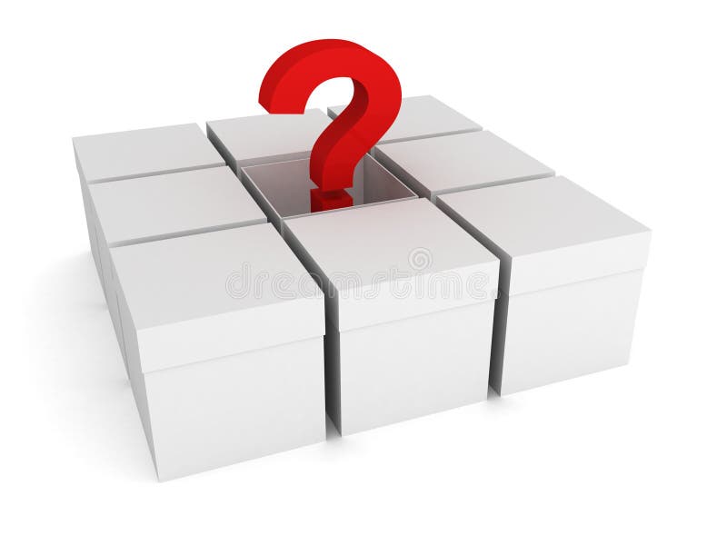 White Question Mark Shelf on Blue Background Stock Illustration ...