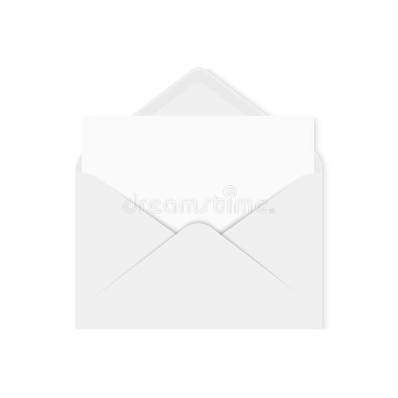 Opened White Envelope Isolated on a White. Vector Stock Vector ...