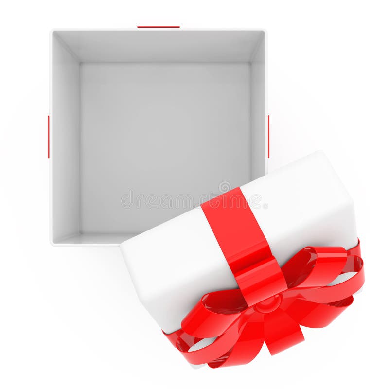 White Opened Gift Box 3d Rendering Stock Illustrations – 961 White ...