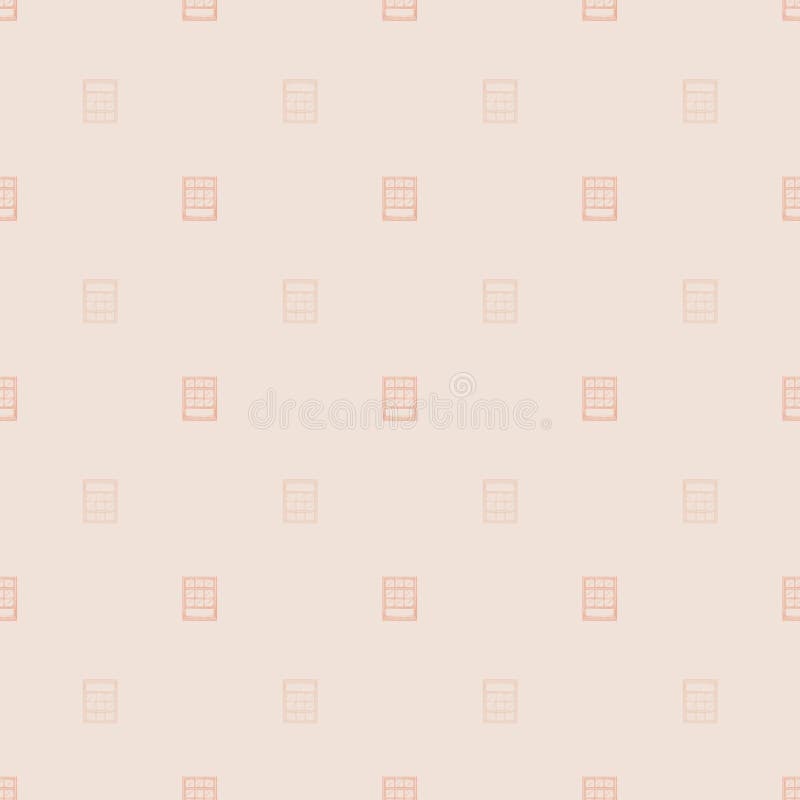 Opened Window Engraved Seamless Pattern. Vintage Element Inside Wall in ...