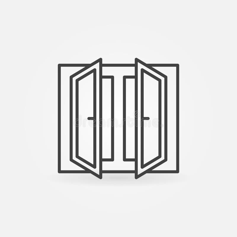 Window Outline Icon - Vector Concept Sign Stock Vector - Illustration ...