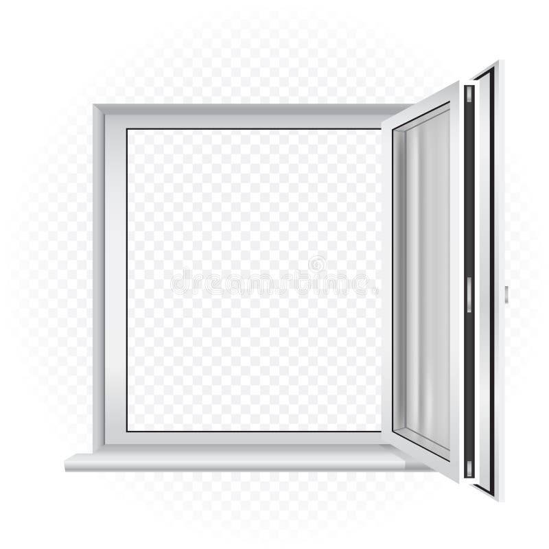 Opened window template stock vector. Illustration of facade - 150109341