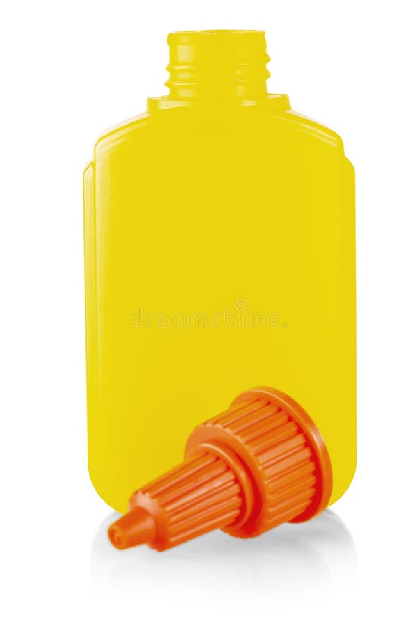 The Opened Yellow Tube Of Glue Isolated On White Background Stock Image ...