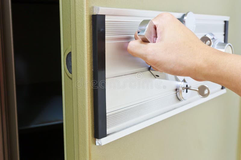 Opening Big Steel Bank Safe Stock Photo - Image of depot, numbers: 38169356
