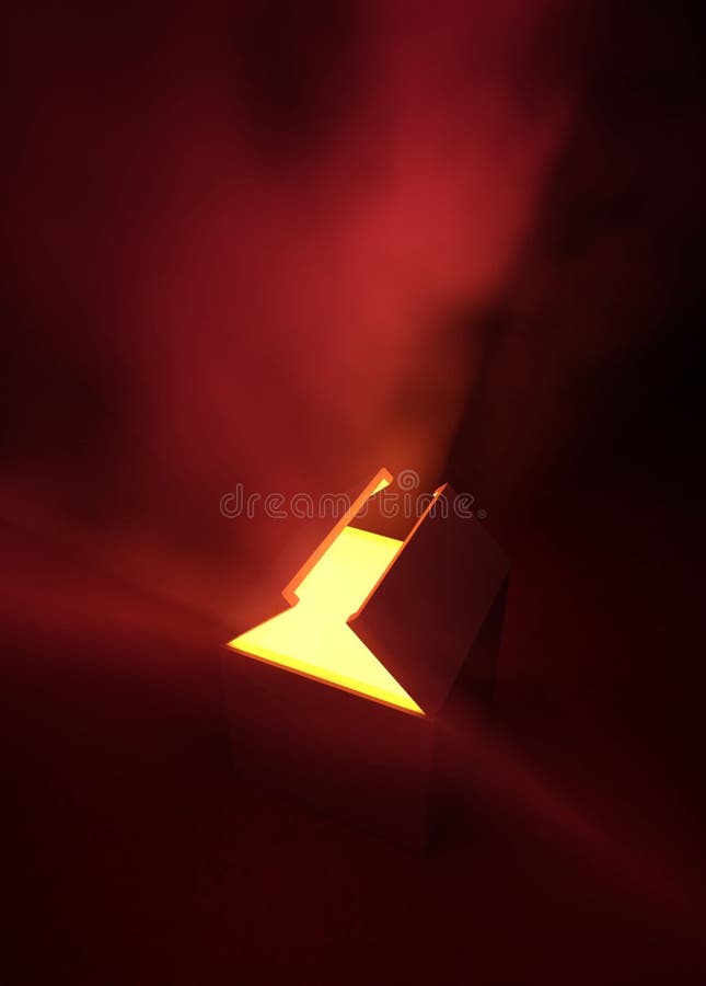 Opening Box Light, Close stock illustration. Illustration of insides ...
