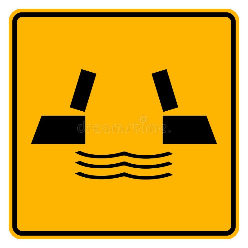 Opening Bridge Traffic Road Sign,Vector Illustration, Isolate on White ...