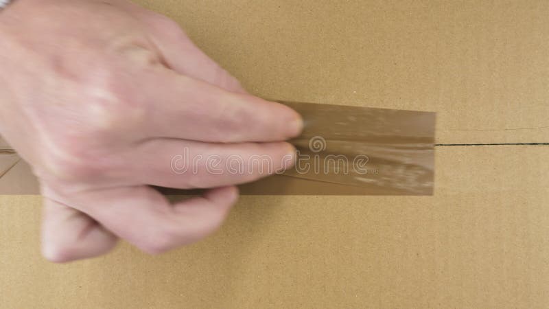 Cutting Cardboard with Utility Knife. Stock Footage - Video of send ...