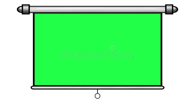 Opening and Closing Projector Screen Animation with Chroma Key Stock ...