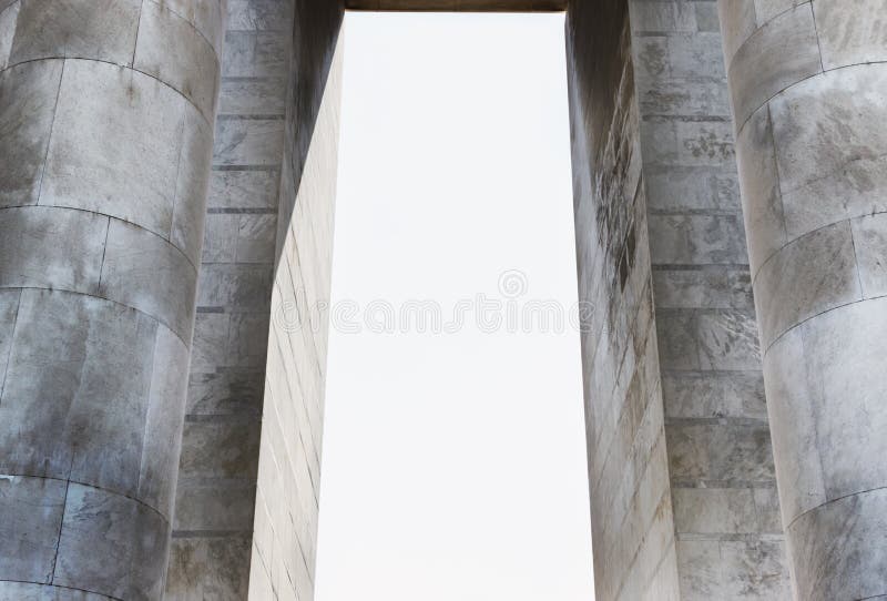 An opening between columns stock image. Image of background - 131560119