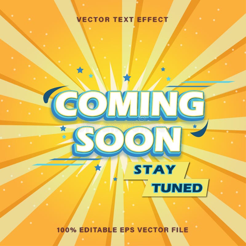 Opening Coming Soon Background Text Effect Editable Text Stock ...