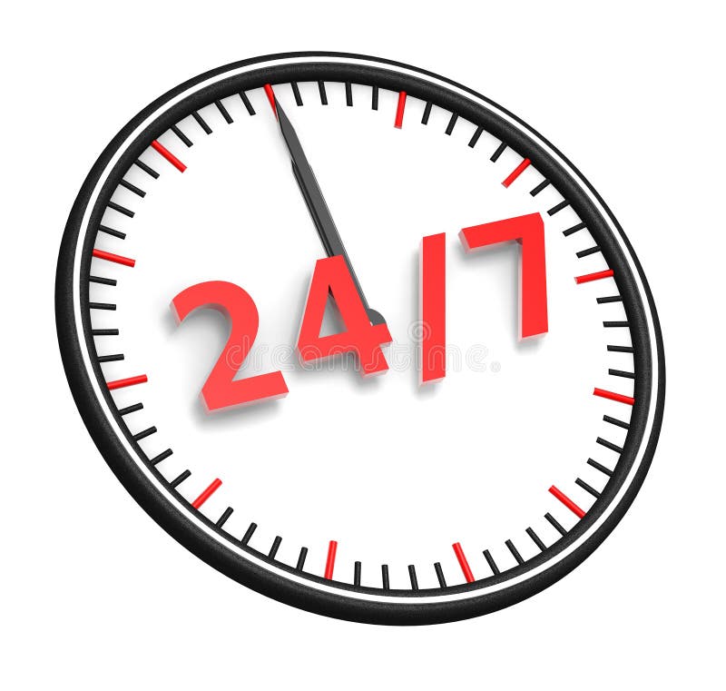 24/7 sign stock vector. Illustration of information, time - 12802159