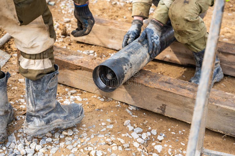 Opening of Container with Soil Sample Extracted from Borehole ...
