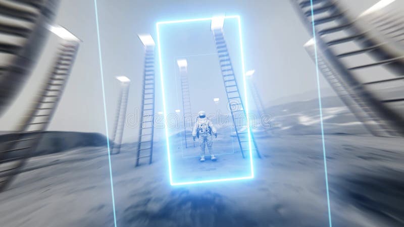 Blue Tech Light Explores the Future of Business Creative Concept ...