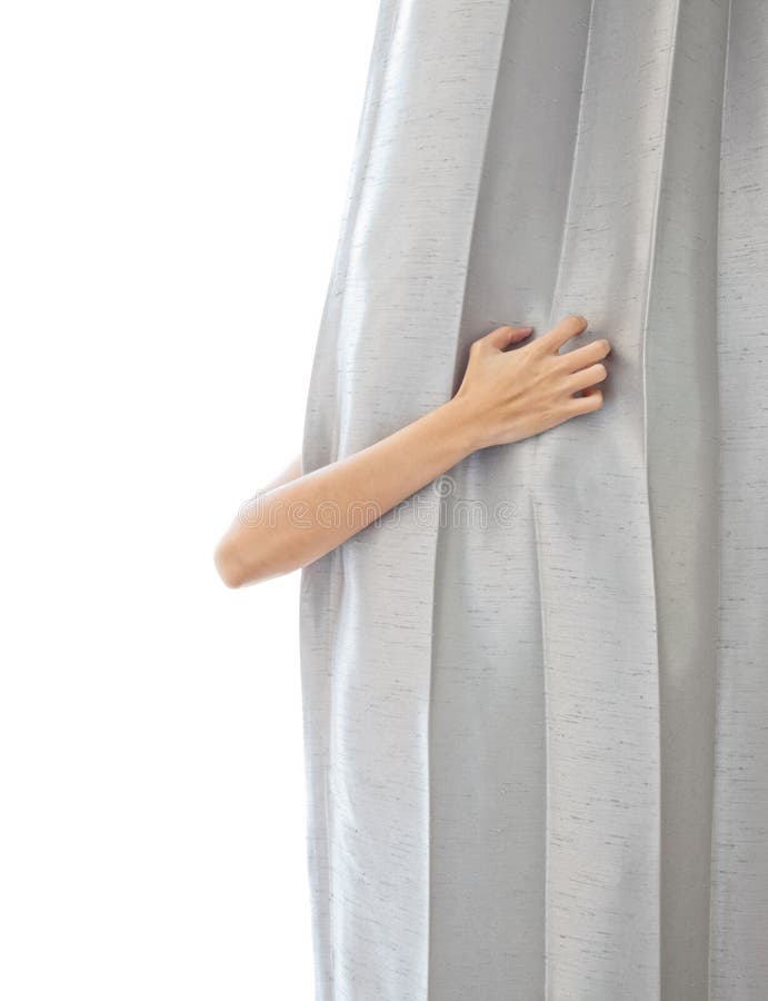 Opening the Curtain and Hand Stock Image - Image of fantasy, conceptual ...