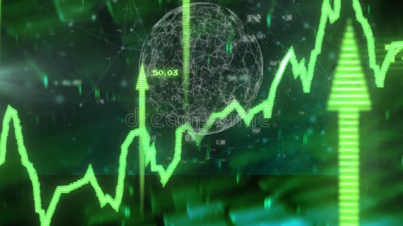 Opening Dark Interface, Green Chart Scrolling and Peaking with Arrows Over Overlays, Showing ...