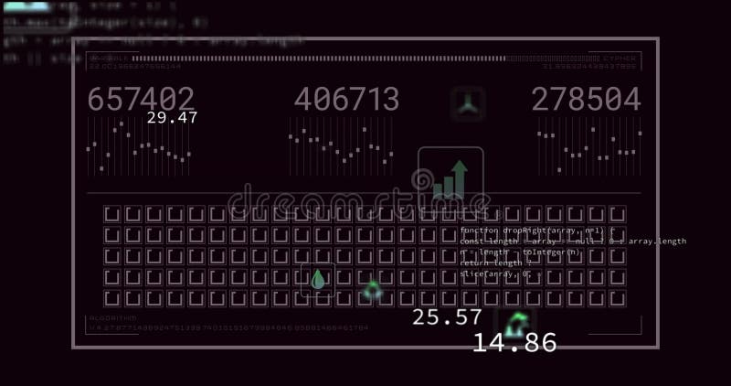 Opening Dashboard Starting Numbers Climbing, Rippling Charts and ...