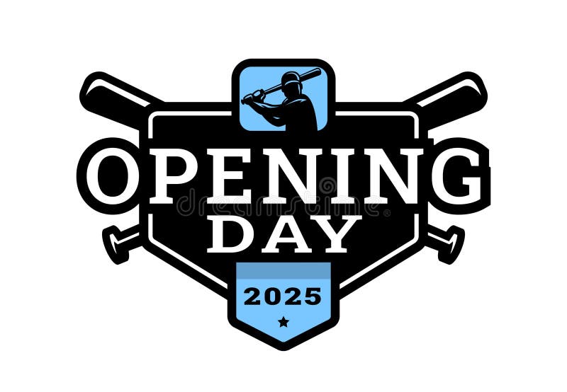 Opening Day, Baseball Logo, Emblem. Stock Vector - Illustration of ...